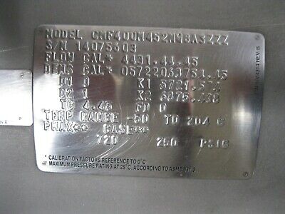 4″ 150# Micro Motion CMF400 M435NQBASZZZ Sensor 700 Core Processor NEW ...